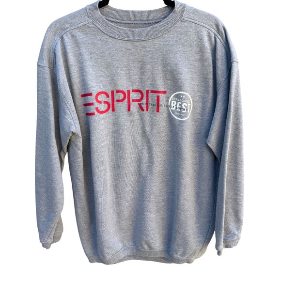 Esprit | Tops | Esprit Vintage 8s 90s Gray Crewneck Sweatshirt S Logo ...